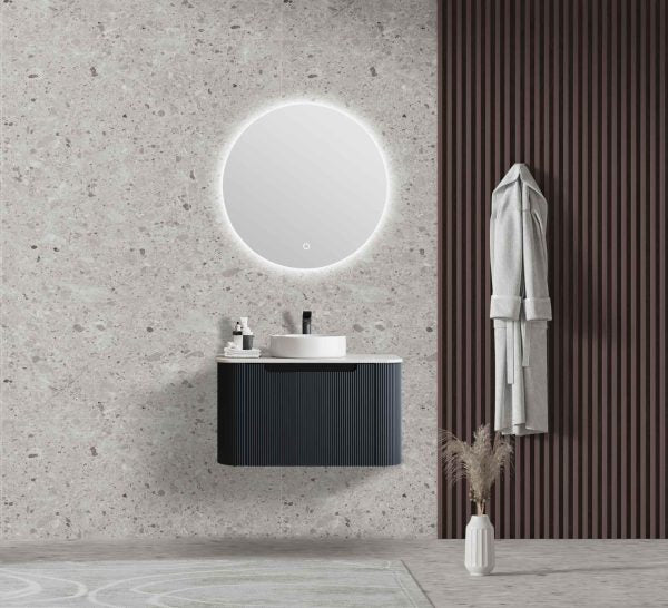 Rome Wall-Hung 750mm Vanity - Matte Black – BCP Interiors