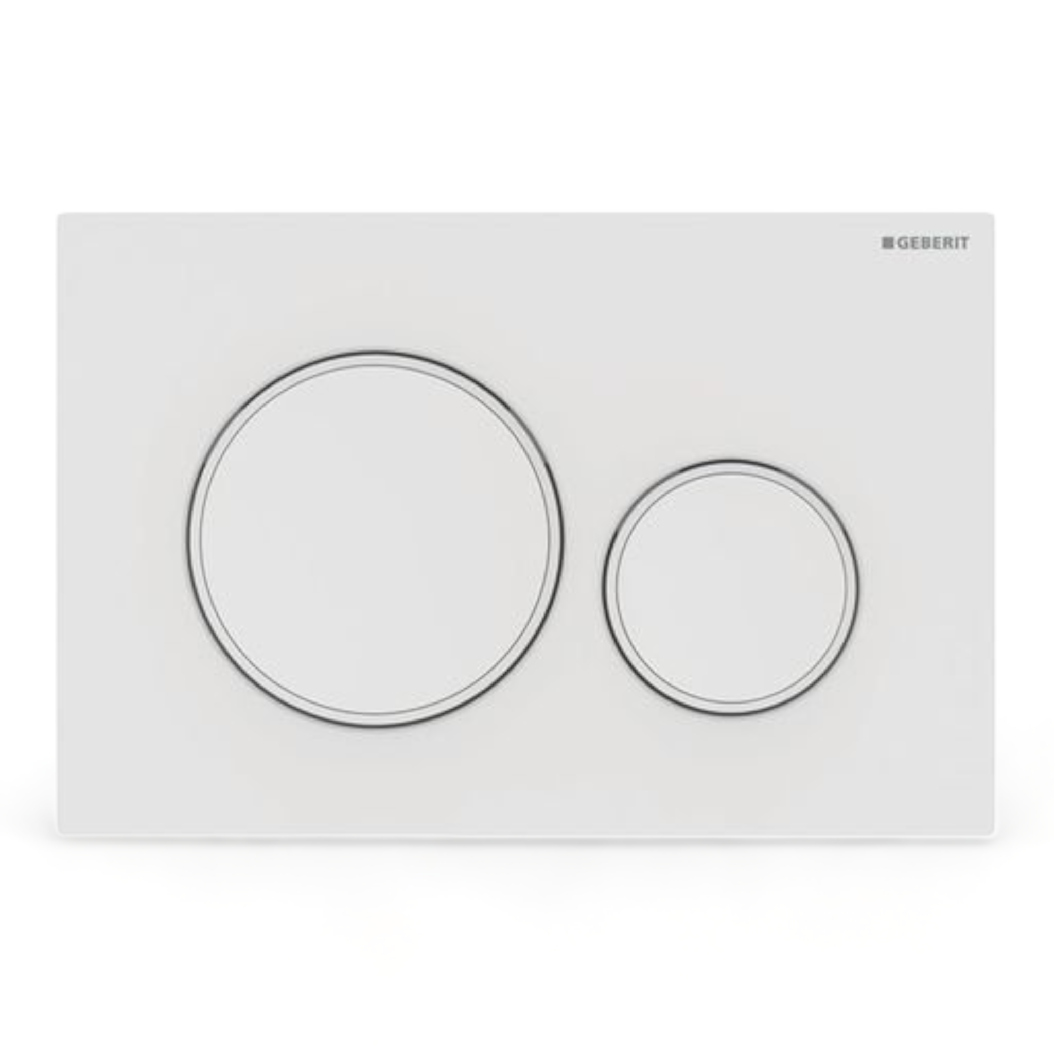 Geberit Sigma20 – Matte White Plate with White Trim – BCP Interiors