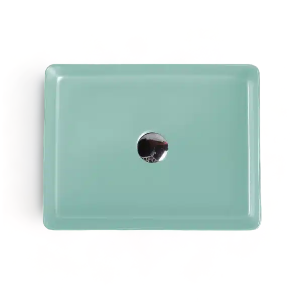 Etna Rectangle Top Mount Basin - Antique Green – BCP Interiors