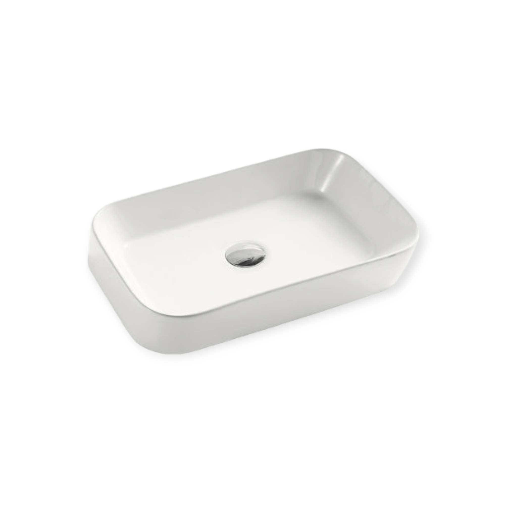 Rectangle Tilt Above Counter Basin - Gloss White – BCP Interiors