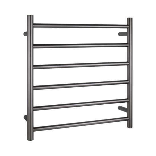 Heated Towel Rail 6 Round Tubes - Gunmetal – BCP Interiors