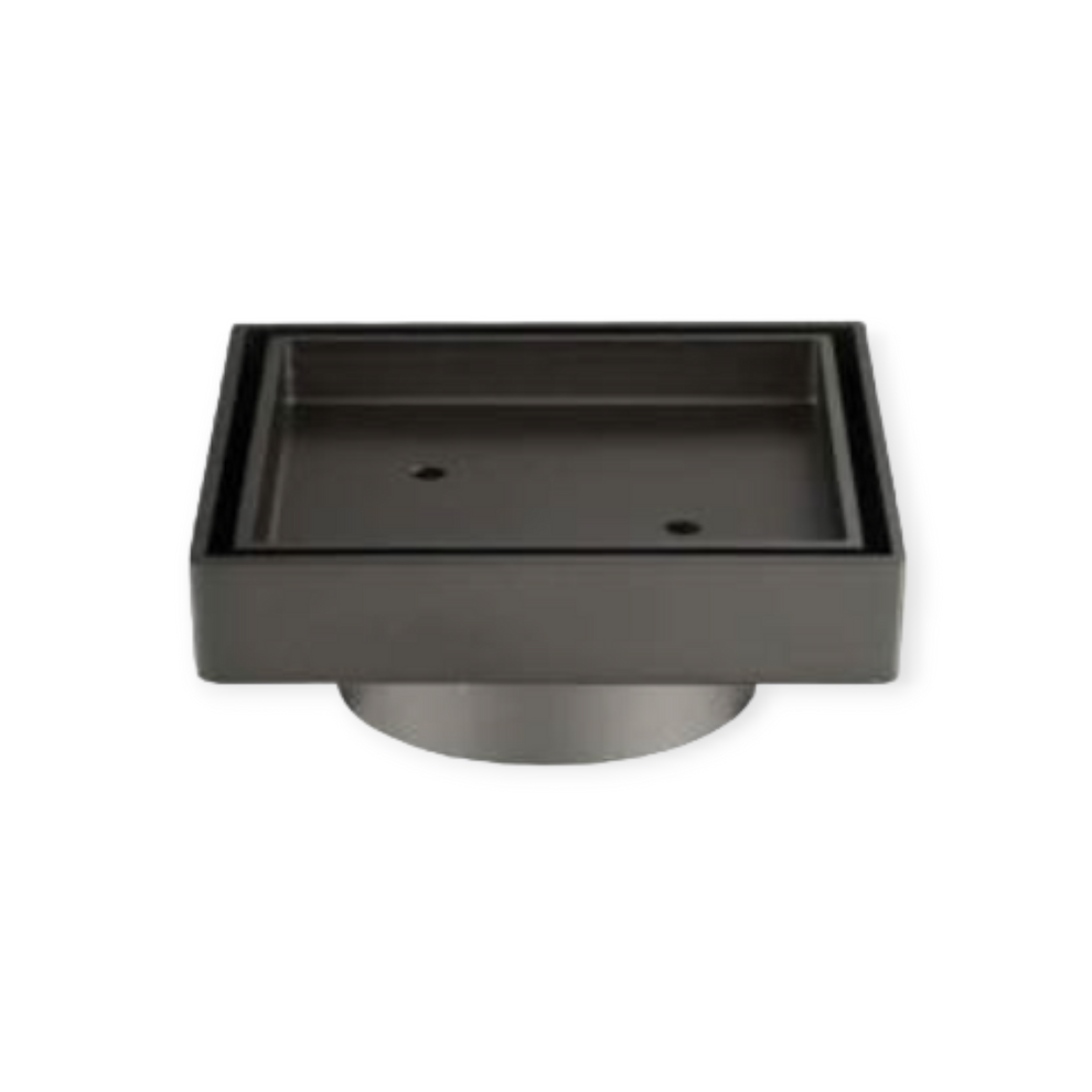 Tile Insert Floor Waste 115 x 115mm - Gunmetal – BCP Interiors